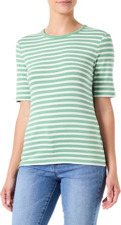 GANT Gant Damen Slim Striped 1X1 Ribbed SS T-Shirt 4203493, Seacrest Green,S