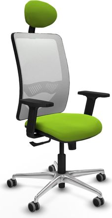 Piqueras y Crespo Schreibtischstuhl Zulema mit 2D-Armlehnen, h&ouml;henverstellbarer Lendenwirbelst&uuml;tze und festem Kopfteil, ausgestattet mit 3 Positionen und Schneidschaum,