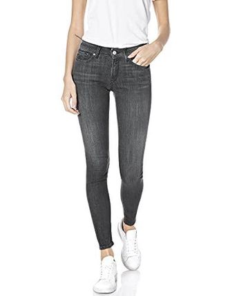 Replay Damen Jeans Luzien Skinny-Fit mit Power Stretch, Noir 098 (Schwarz), 25W / 30L
