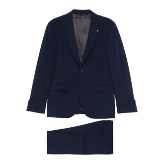 Manuel Ritz Einreiher-Anzug - - Suits - Herren - Blau - S