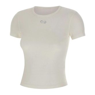 Diesel T-Ele-Long-Od T-Shirt - - Tops - Damen - Wei&szlig; - XS