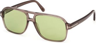 Tom Ford Lunettes de soleil Madison-02 - Homme - Accessoires - Brun - Taille: 60 MM