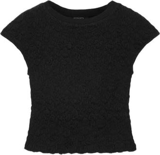 AllSaints Luna - T-shirt effet froiss&eacute; - Noir