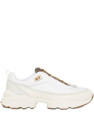 Max Mara baskets à empiècements en résille - Blanc