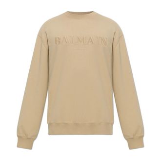 Balmain Sweatshirt mit gesticktem Logo - - Sweatshirts & Hoodies - Herren - Beige - 2XL