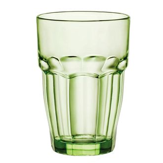 Bormioli Rocco Rock Bar Lounge Mint Longdrink, Glas, 370 ml, grün, gehärtet, 1 Gläser