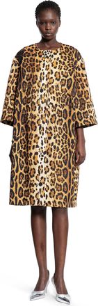 Prada Leopard Print Drill Coat