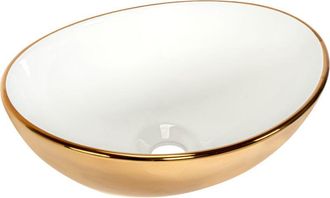 Rea Aufsatzwaschbecken Rea Ara Gold/white