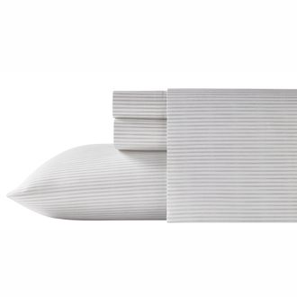 Tommy Bahama Perkal-Kollektion Bettw&auml;sche-Set - 100% Baumwolle, knackig und k&uuml;hl, leicht und feuchtigkeitsableitend, Paloma Beach Grau, Queen