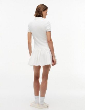 Tommy Jeans Polokleid TJW RIB POPLIN POLO DRESS EXT mit gerippter Struktur, Slim Fit in Mini-L&auml;nge