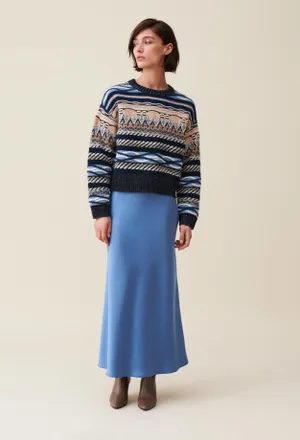 Claudie Pierlot Pull court rayures &agrave; motifs