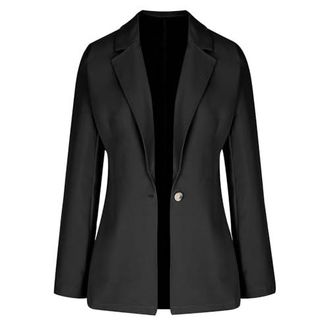Generic Veste de smoking pour femme - Blazer 2024 - Haut ample &agrave; manches longues - D&eacute;contract&eacute; - Coupe ajust&eacute;e - Petite veste de costume blanche pour femme, N