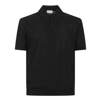 Ballantyne Polo Manches Courtes - Homme - Tops - Noir - Taille: 2XL