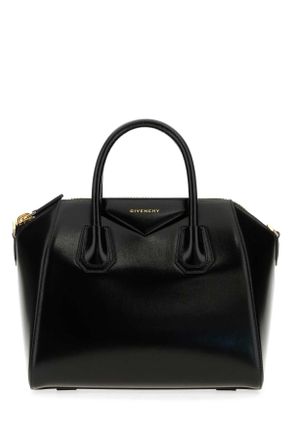 Givenchy Structured Leather Top Handle Bag - Black