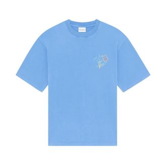 Dr&ocirc;le de Monsieur Esquisse Slogan T-shirt - - Tops - Herren - Blau - XS