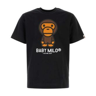 A Bathing Ape A Bathing Ape, Homme, Tops, Noir, Taille: XL T-shirt Baby Milo