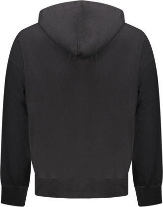 Calvin Klein Embroidered Logo Cotton Hoodie - Black