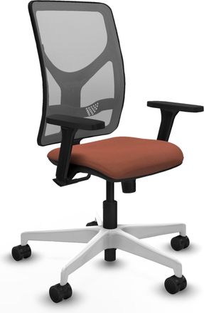 Piqueras y Crespo Brauner Schreibtischstuhl mit 3D-Armlehnen, h&ouml;henverstellbare Lendenwirbelst&uuml;tze, ausgestattet mit 3 Positionen und Schneidschaum, mit Rollen von 65 m