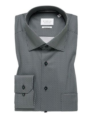 Eterna B&uuml;gelfreies Baumwollhemd mit Print, Comfort Fit in