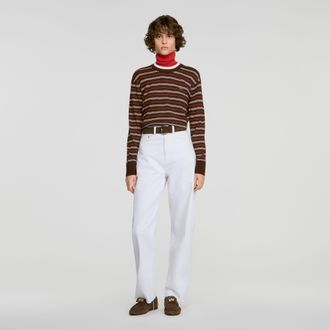 Sandro Wollpullover mit Streifen