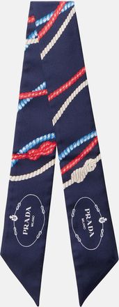 Prada Foulard en soie imprim&eacute;