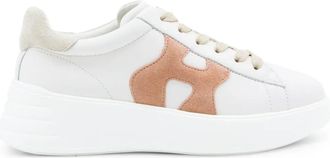 Hogan Low-Top Sneaker - White Leather Sneakers With Suede Accent - Gr. 38 (EU) - in Wei&szlig; - f&uuml;r Damen