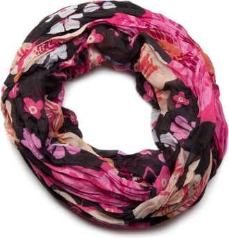 styleBREAKER Schlauchschal Loop mit Blumen Allover Print