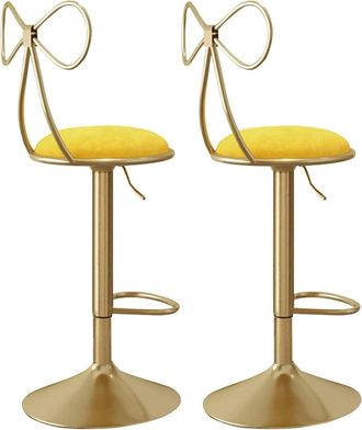 Generic Modernes 2er-Set Barhocker, 360&deg; drehbar und Verstellbarer Sitz f&uuml;r Kneipe, Caf&eacute; und Esszimmer, Barhocker/Grau/62-85 cm