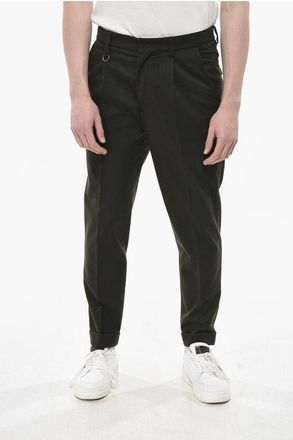Paolo Pecora DUOMO 4-Pocket Wool-Blend Trousers with Concealed Closure size 48