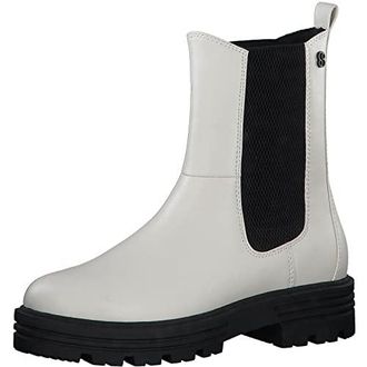 s.Oliver Femme 5-5-25411-39 Bottine Chelsea, Blanc cassé, 39 EU