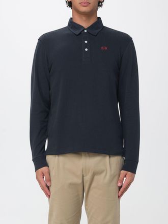 La Martina Lang&auml;rmeliges Baumwoll-Poloshirt mit elastischen B&uuml;ndchen