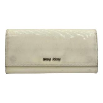 Miu Miu Portefeuille en cuir Pre-owned - Femme - Pre-owned - Blanc - Taille: ONE Size