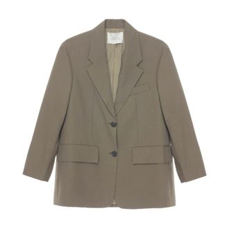 STUDIO NICHOLSON Braune Baumwollmischung Knopfjacke - - Jackets - Damen - Braun - 2XS