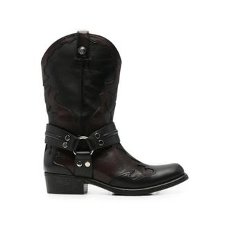 Versace Femme, Chaussures, Noir, Taille: 40 EU Sylvester Texan Bottes