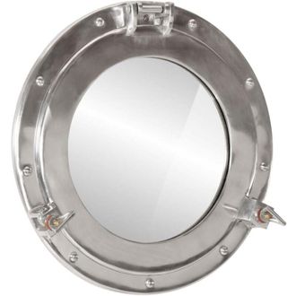 vidaXL Vidaxl - Miroir en forme de hublot mural &Oslash;38 cm aluminium et verre