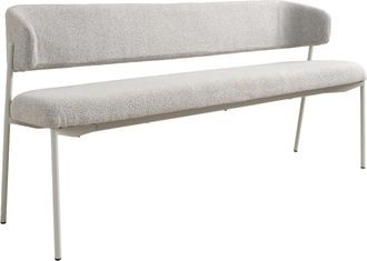 Sch&ouml;ner Wohnen Kollektion Polsterbank Oslo B 160, Bezug in Boucl&eacute; Greige, Untergestell aus Metall seidengrau