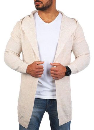 Carisma Cardigan Herren leichte Herren Feinstrick Weste Strickjacke lange Passform 7717 in Unifarbe