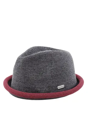 Chillouts Boston Hat - Pork Pie Hut Herren/Damen, 100% Polyester, Sommer Trendhut, Breaking Bad/Rocky Stil, Crushable, grau Bordeaux, L-XL