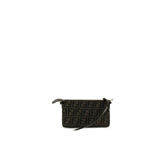 Fendi FF Jacquard Umh&auml;ngetasche - - Bags - Damen - Braun - ONE SIZE