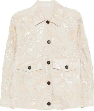 Brunello Cucinelli Femme, Vestes, Beige, Taille: 38 FR Light Jacket