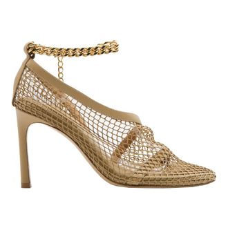 Bottega Veneta Sandalen aus Leder und Mesh mit Stilettoabsatz - - Shoes - Damen - Beige - 37 EU