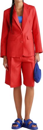 Benetton Damen Giacca 25bvdw036 Jacke, rot, 42