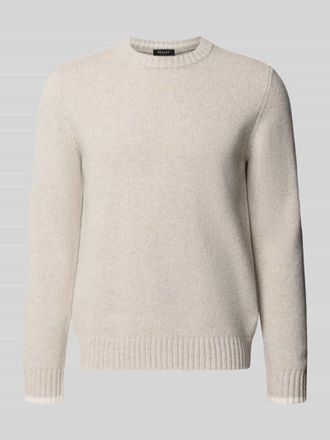 Maerz Strickpullover aus Schurwolle mit Rundhalsausschnitt