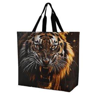 Generic Tigre F&eacute;roce Sac A Main Femme D&eacute;contract&eacute; Sacs De Courses R&eacute;utilisable Sac A Main Femmes Pour Universit&eacute; Plage Gym