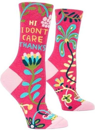 Blue Q Hi I Dont Care Thanks Womens Crew Chaussettes