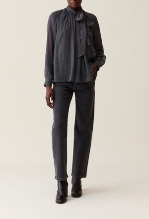 Claudie Pierlot Blouse lavalli&egrave;re carreaux fluide