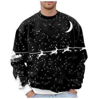 Generic 2026 Pull &agrave; capuche pour homme, carnaval, grande taille, sweatshirts tendance avec logo imprim&eacute; de vacances, hauts hip-hop, surdimensionn&eacute;s, Noir, XXL