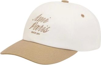 Ami Femme, Accessoires, Beige, Taille: ONE Size Casquette Bicolore en Coton