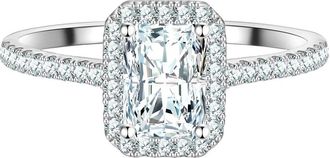 Trilani Ring - Sterling Silber Ring Zirkonia - Gr. 50 - in Silber - f&uuml;r Damen