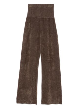 Aya Muse pantalon en maille - Marron